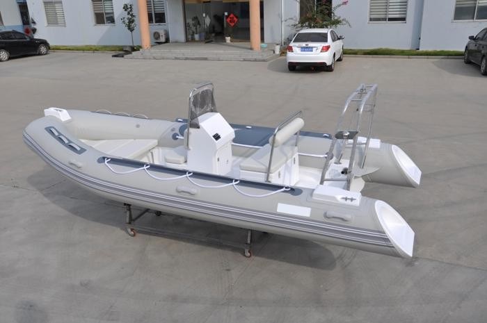 High Capacity Small Rib Boat Rigid Hull 480 cm PVC Center Console With ...