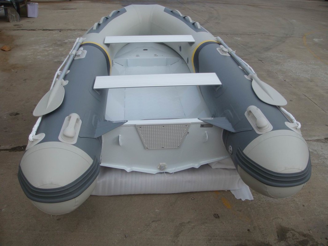 Front Locker Aluminum Rib Boat double layer flat bottom 4 Person ...