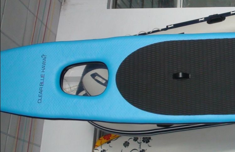 Transparent Window Inflatable Stand Up Paddle Board Full Color For Family