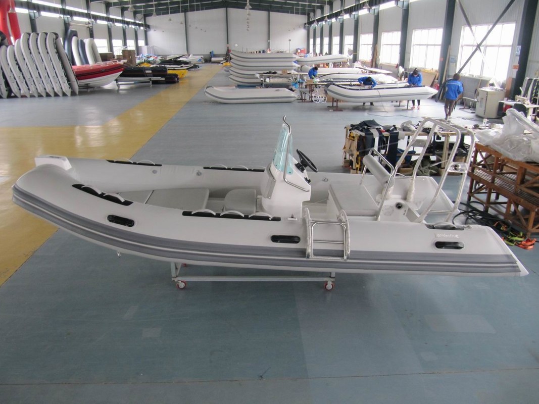 480cm FRP Rigid Inflatable Rib Boat 8 People With Front Locker / SS ...