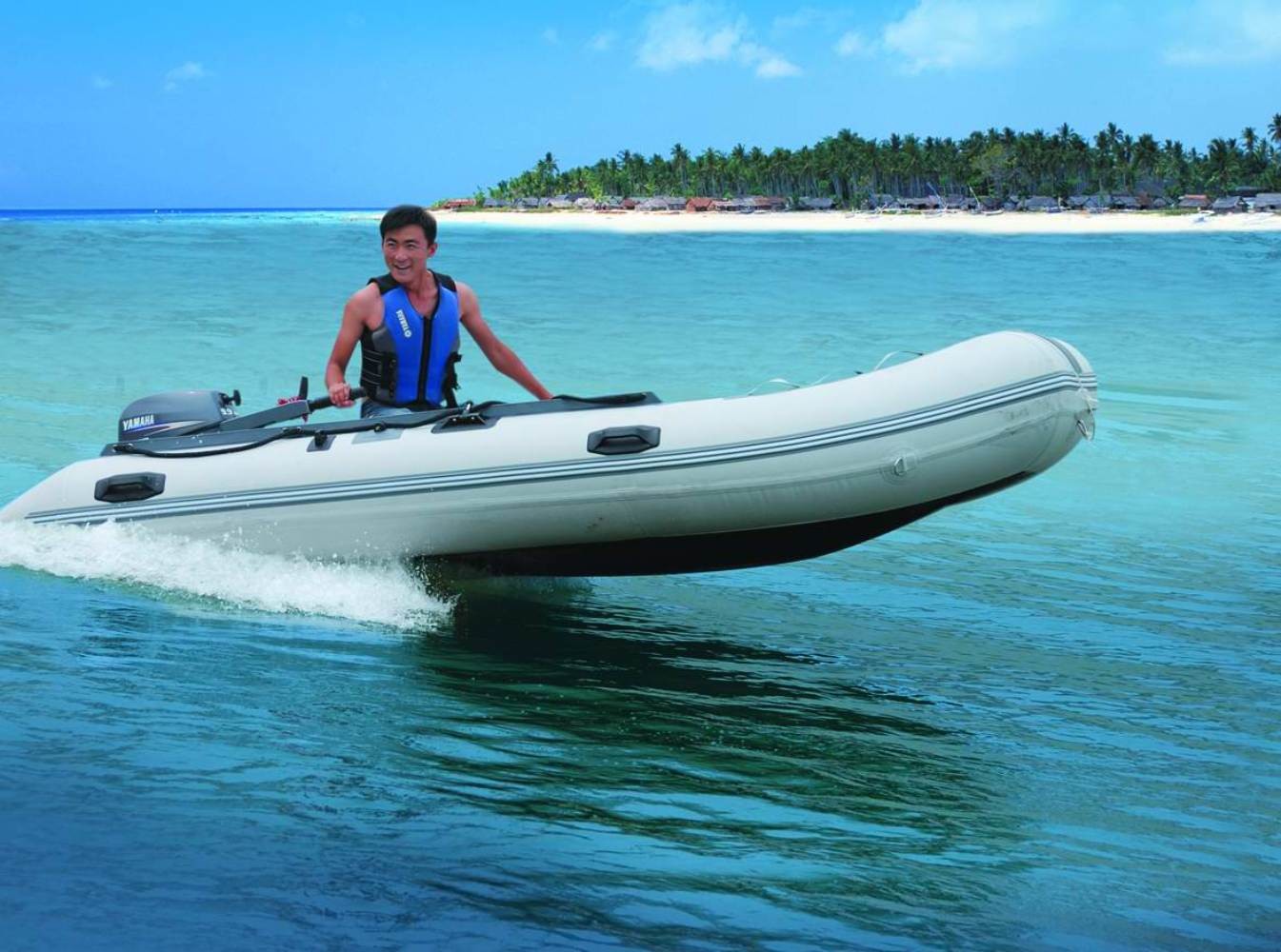 Aluminum Floor Folding Sailing Dinghy , 250cm PVC Roll Up Inflatable ...