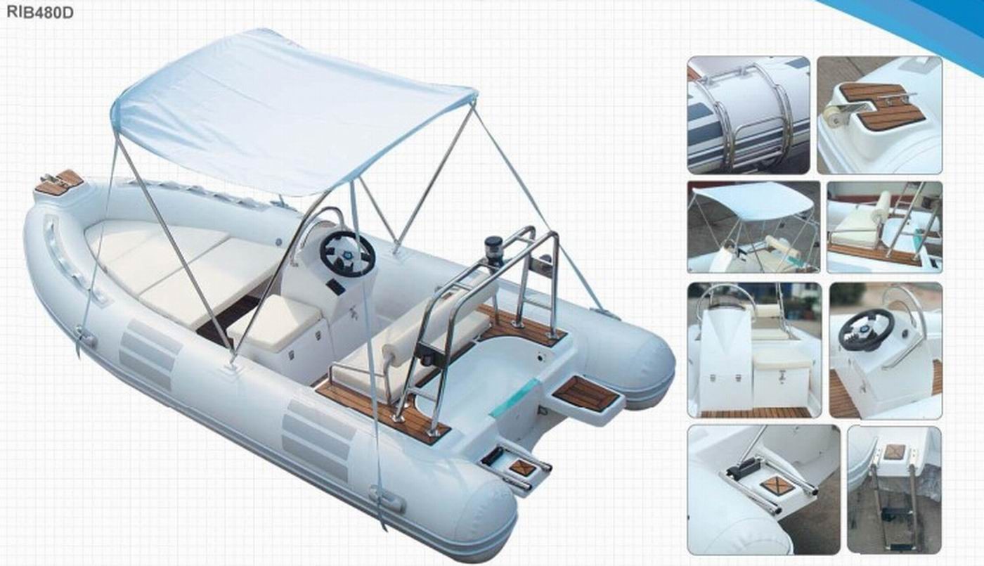Lightweight Rib Inflatable Boat , Inflatable Tender Boats With UV ...
