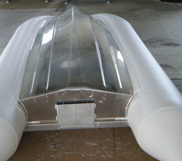 V Shape Transparent Inflatable Boat Convenient Carry 3.6m With Two ...